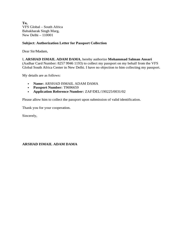Collection Letter Arshad Ismail Adam Dama | PDF