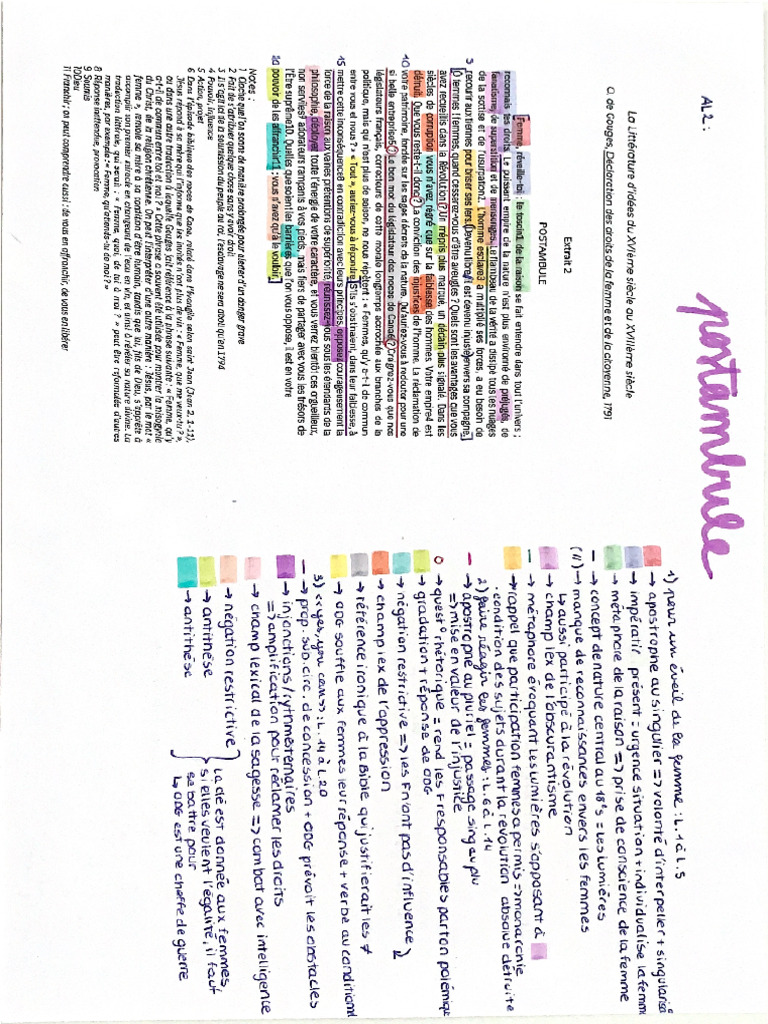 Analyse Linéaire Du Postambule de La DDFC | PDF