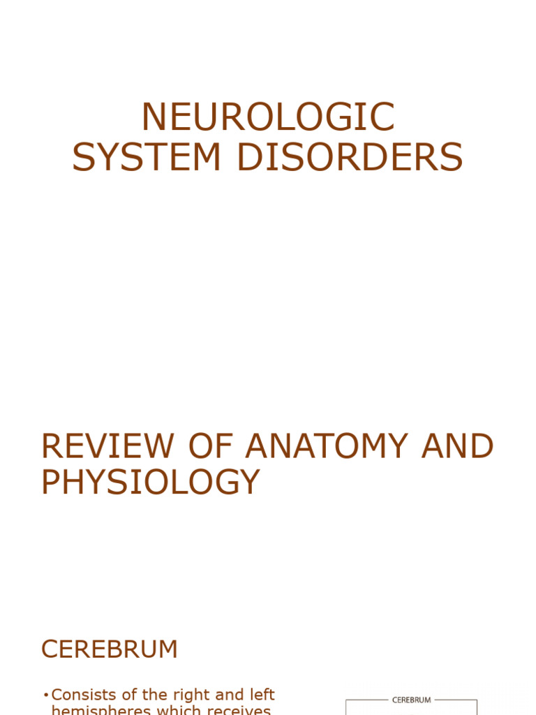 Neurologic System Disorders | PDF | Stroke | Coma