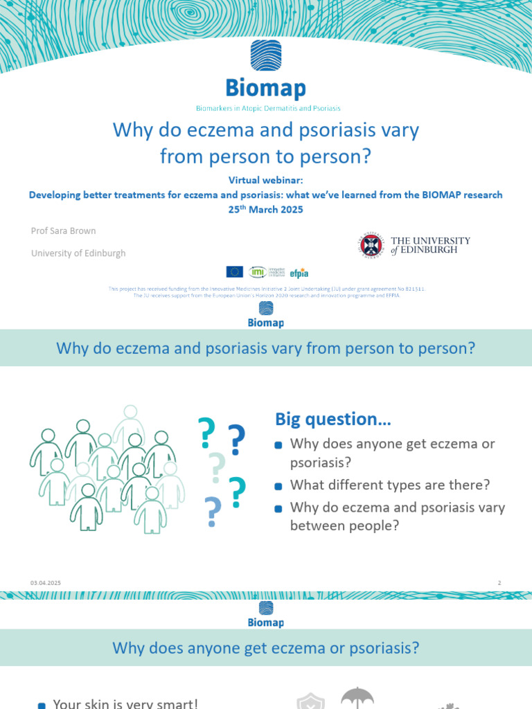 BIOMAP PPI Event 25032025 Presentation SaraBrown | PDF | Psoriasis | Genetics