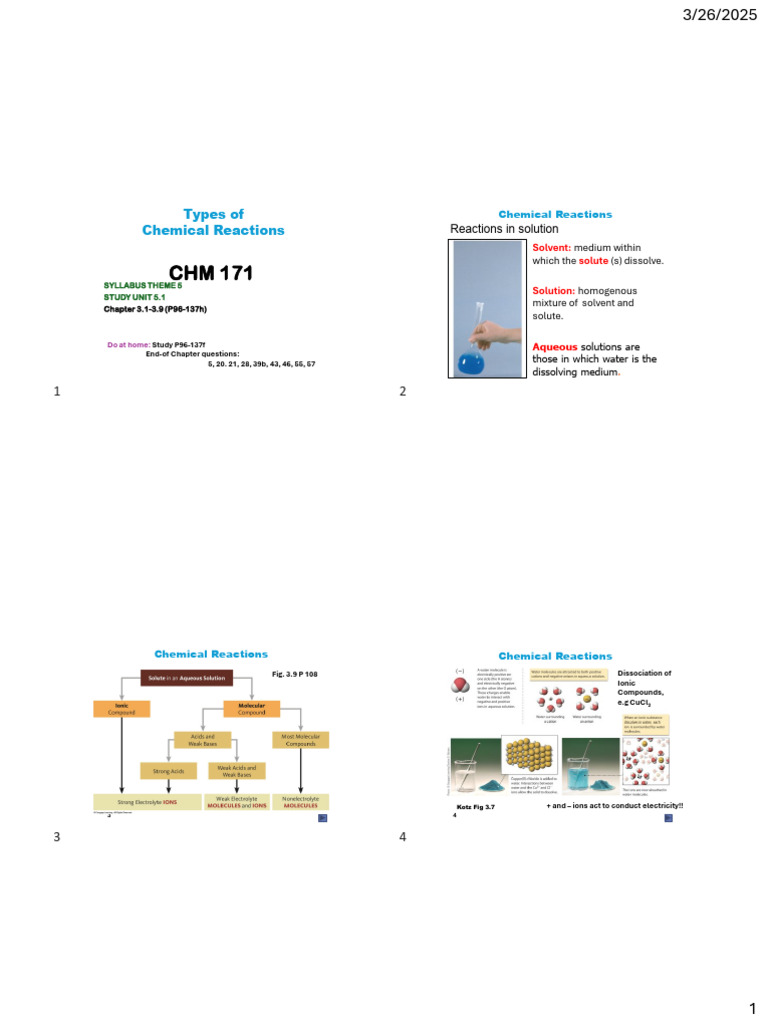 Theme 5 Part 1 Student Version - 2025 | PDF | Acid | Redox