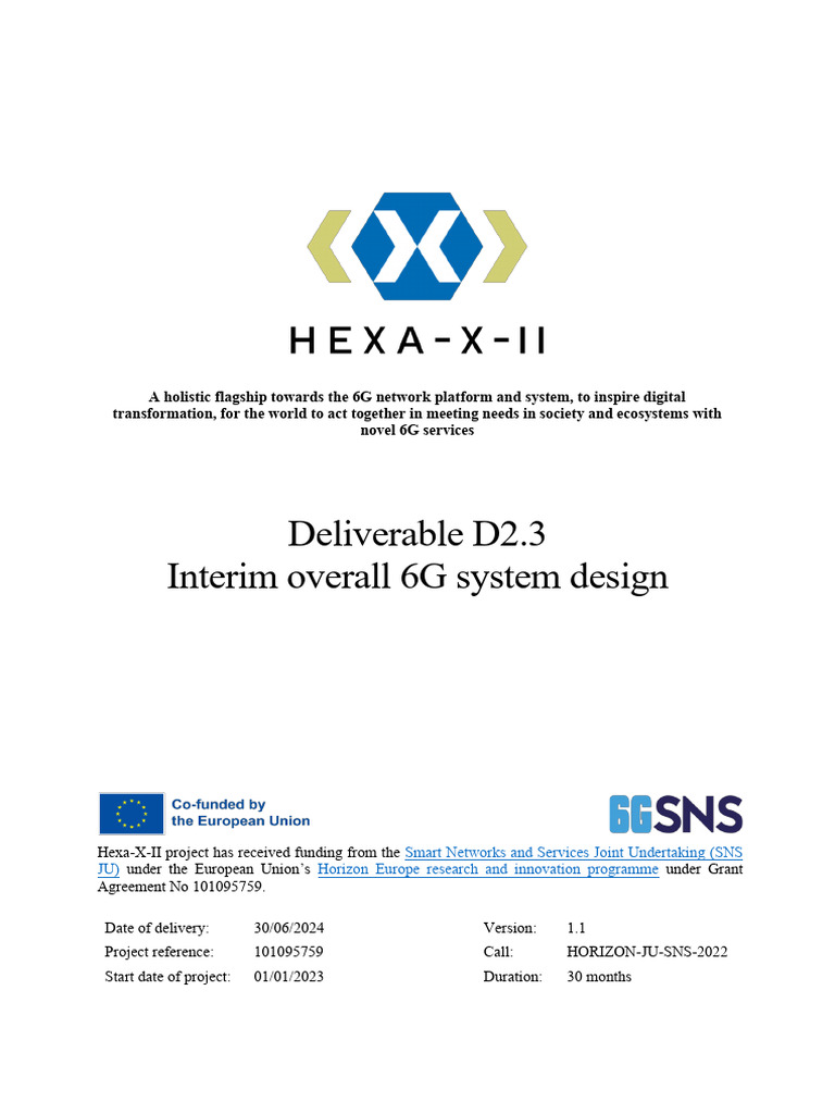 Hexa X II - D2.3 v1.1 | PDF | Computer Network | Communication