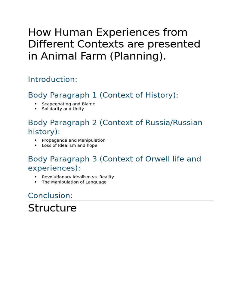 How Human Experiences From Different Contexts Are Presented in Animal ...