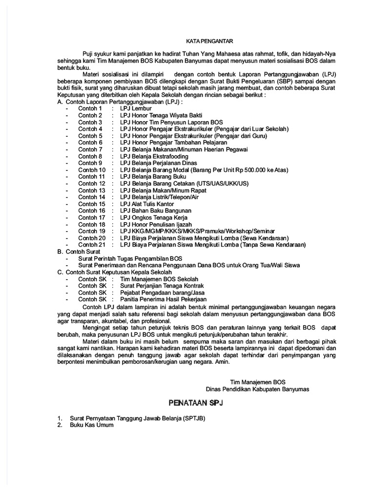 PDF Contoh SPJ Bos SD Compress | PDF