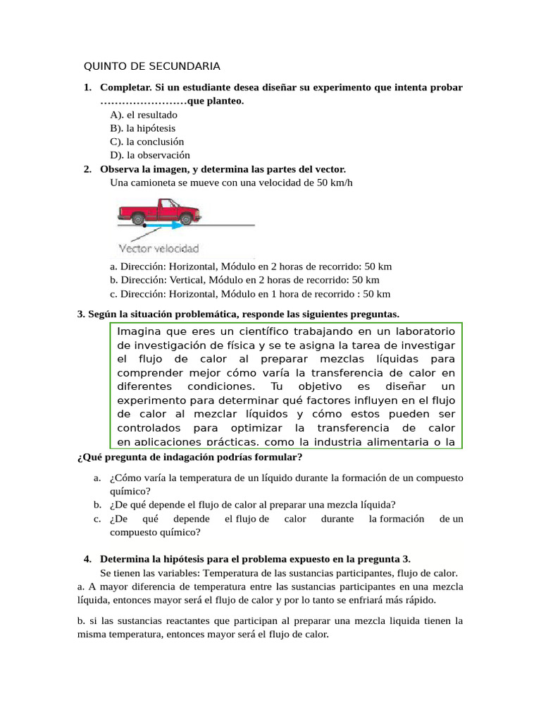 Pregunta de Cyt para Concurso de Conocimiento | PDF | Calor | Temperatura