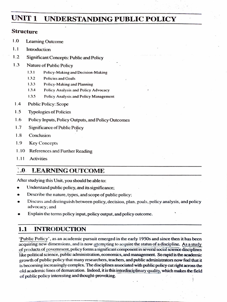 Understanding Public Policy | PDF