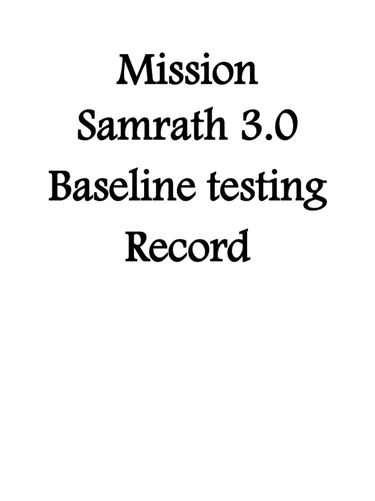 Titlepage Baseline Testing | PDF