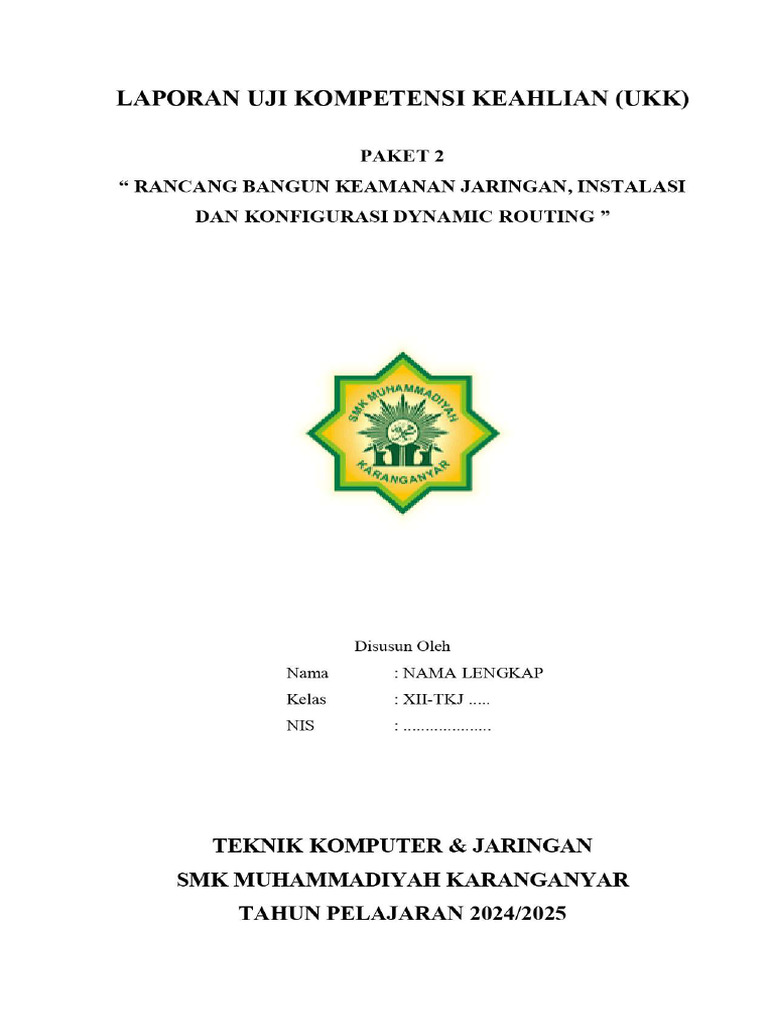 Laporan Akhir Siswa Ukk TKJ 2425-Fix | PDF