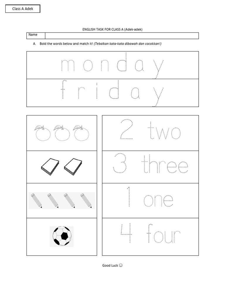 English Test For Kids | PDF