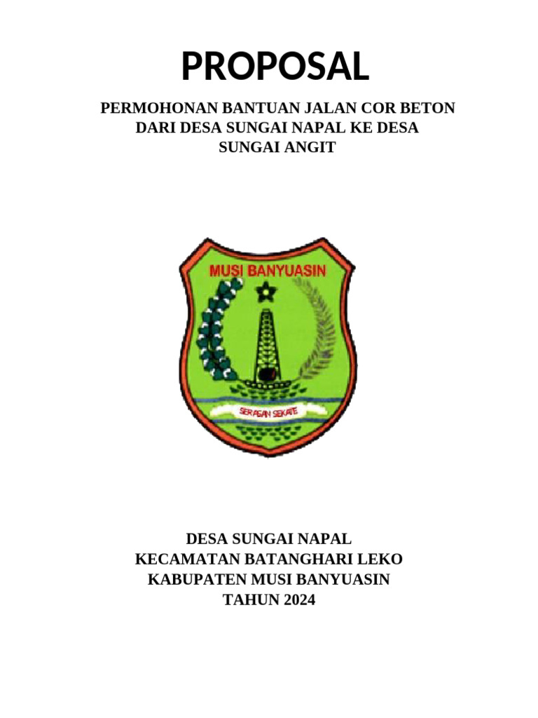 Proposal Jalan Sungai Angit | PDF