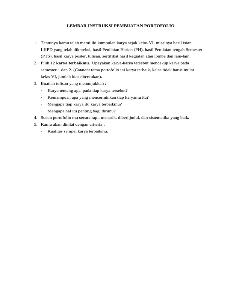 Laporan Portofolio | PDF