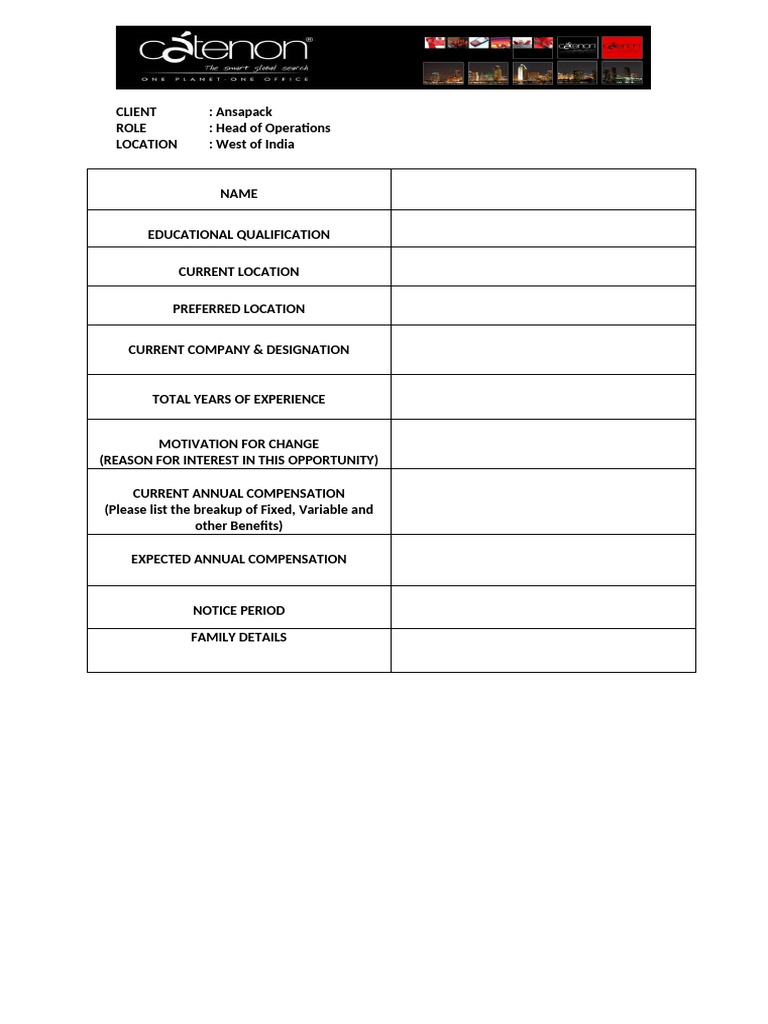 Head of Operations Profile Overview | PDF