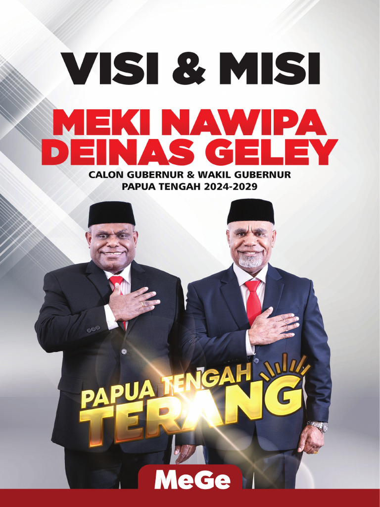 Visi & Misi Gubernur Papua Tengah Meki F. Nawipa - Deinas Geley - v1 | PDF
