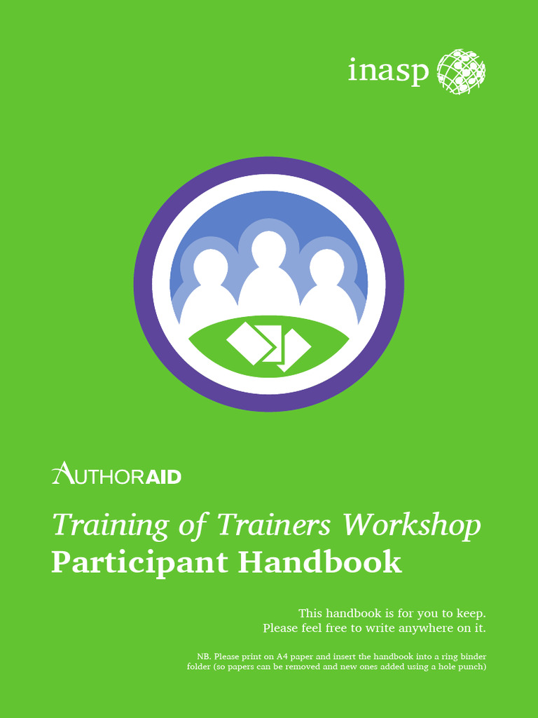 Training of Trainers Workshop Guide | PDF | Learning | Adult Education