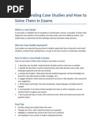Answering Case Study Questions Guide | PDF | Question | Critical Thinking