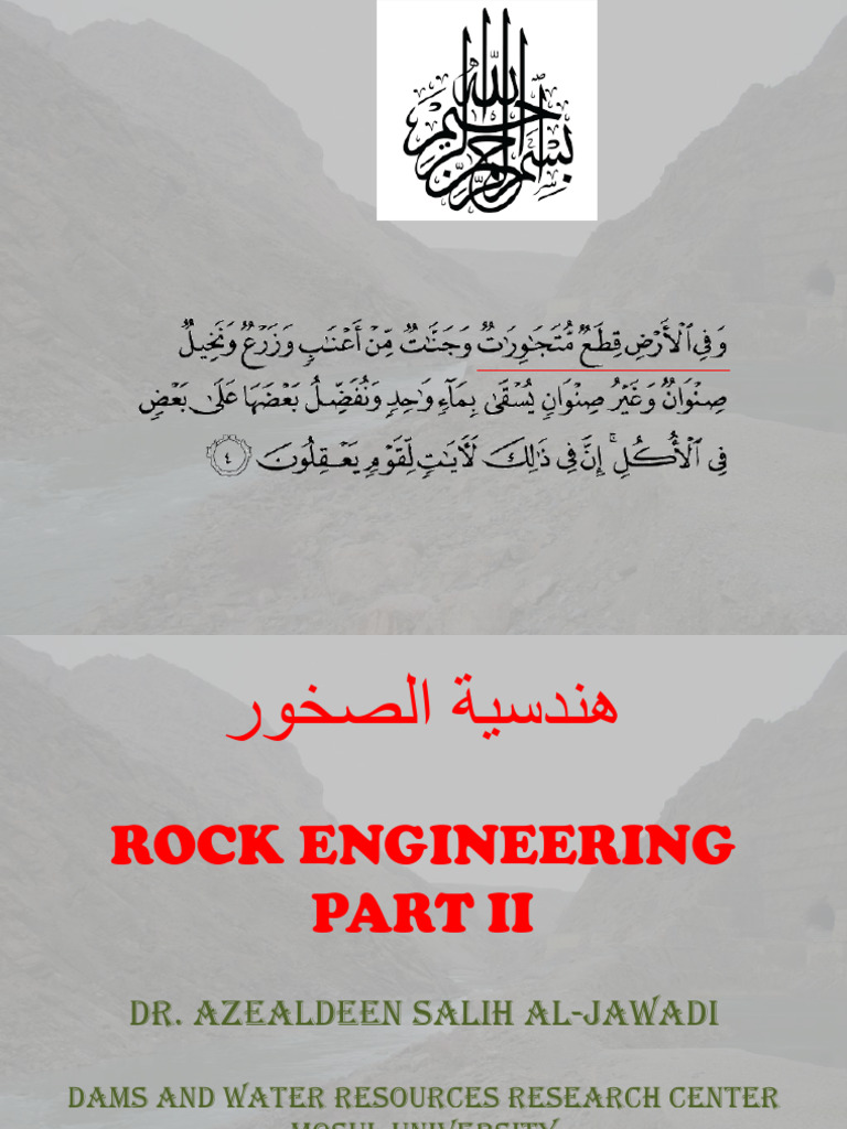 Rock Engineering II | PDF | Rock (Geology) | Geology