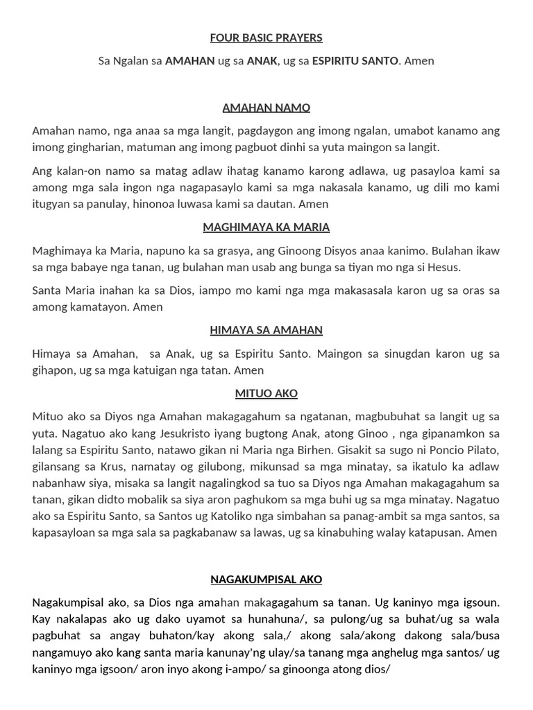 Four Basic Prayers | PDF