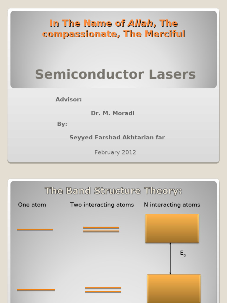 Semiconductor Lasers | PDF | P–N Junction | Semiconductors