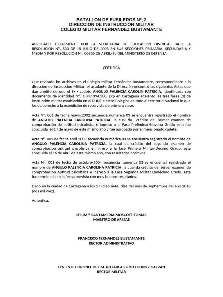 Batallon de Fusileros Nº | PDF