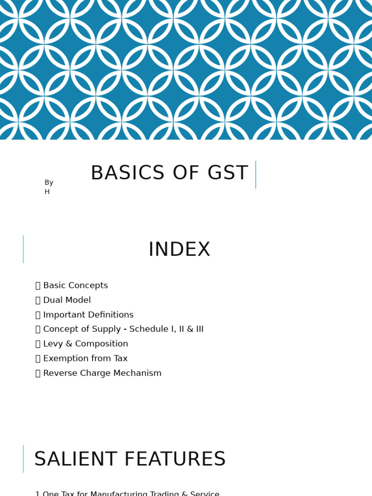 Basics of GST | PDF
