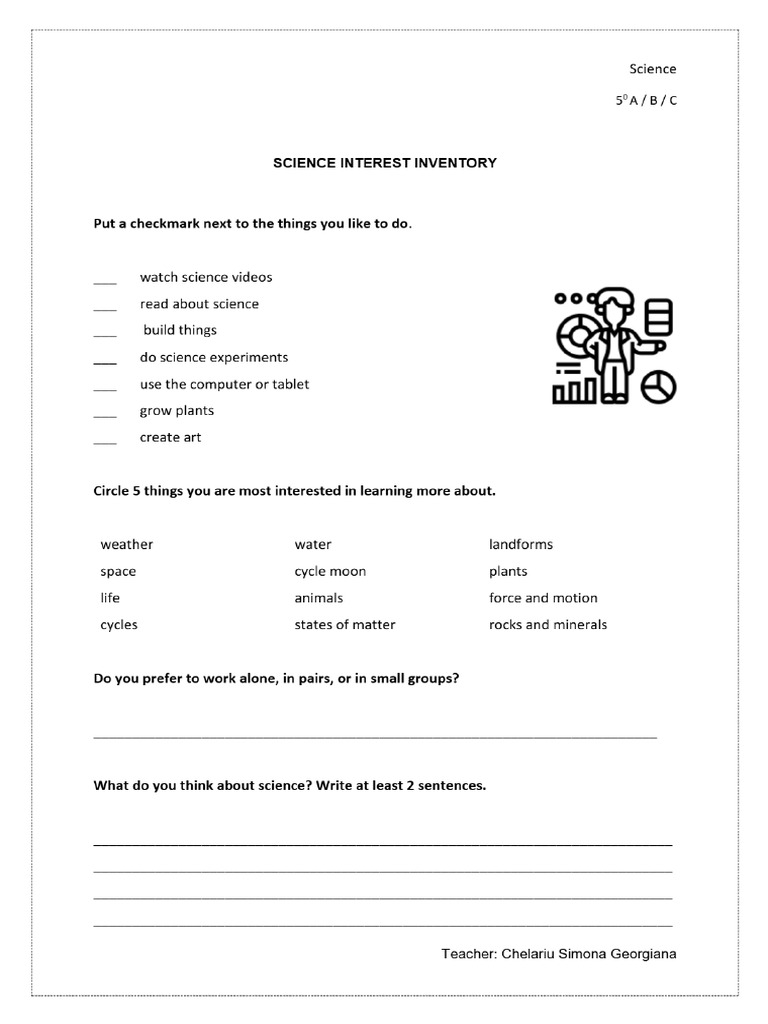 Science Interest Inventory For Students | PDF