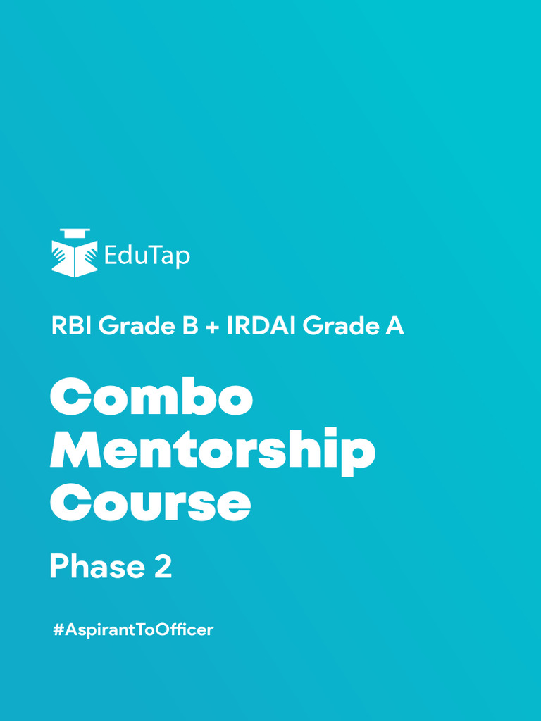 RBI IRDAI COMBo Mentorship Course 2 | PDF | Multiple Choice | Tablet Computer