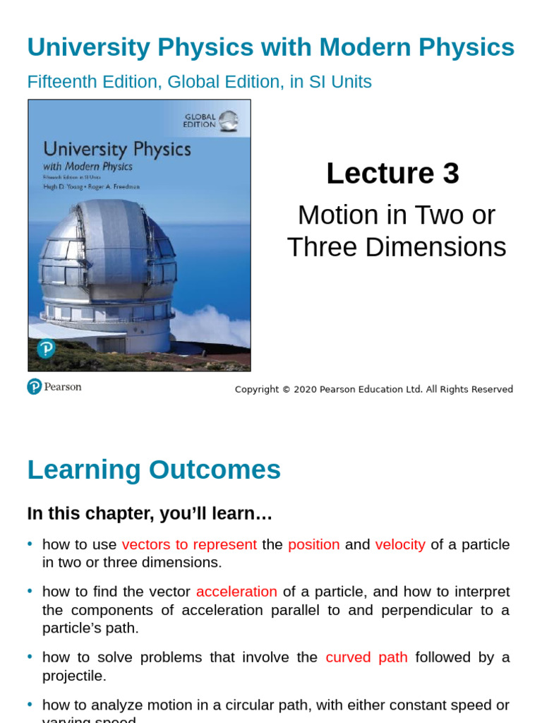 Motion in Two and Three Dimensions | PDF | Acceleration | Velocity