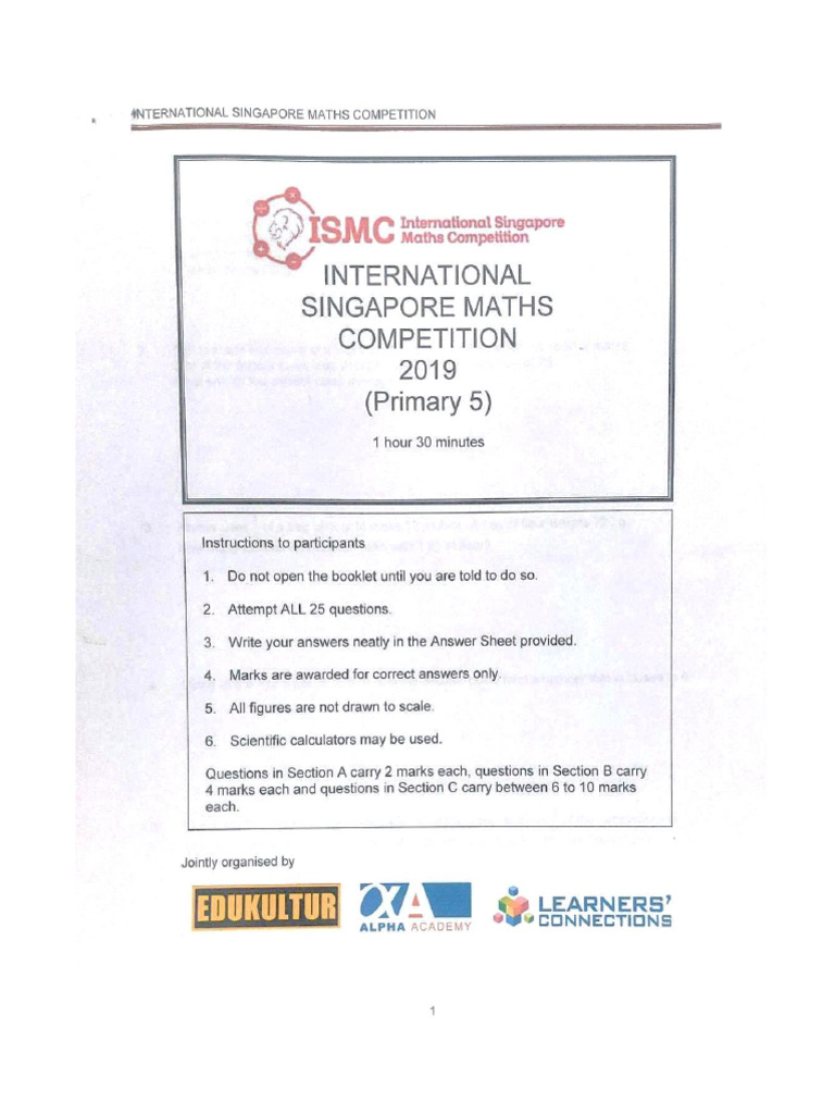 Singaporean Math Practice Set P5 Questionnaire | PDF