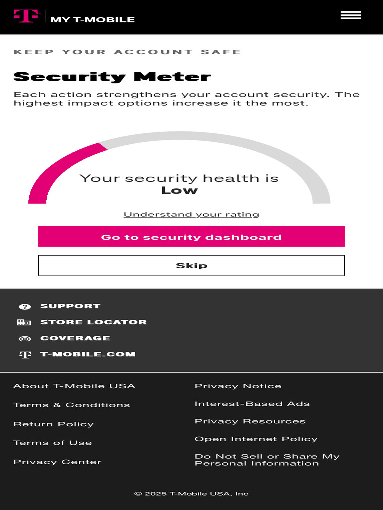 T-Mobile security dashboard | PDF