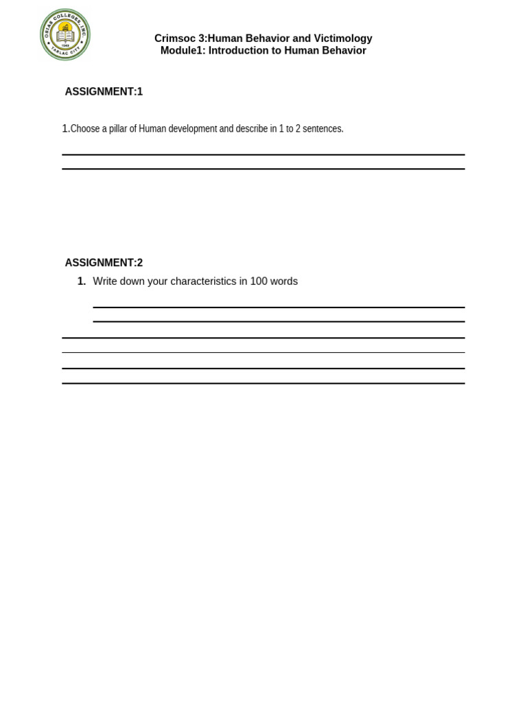 Assignment 1 2 3 | PDF