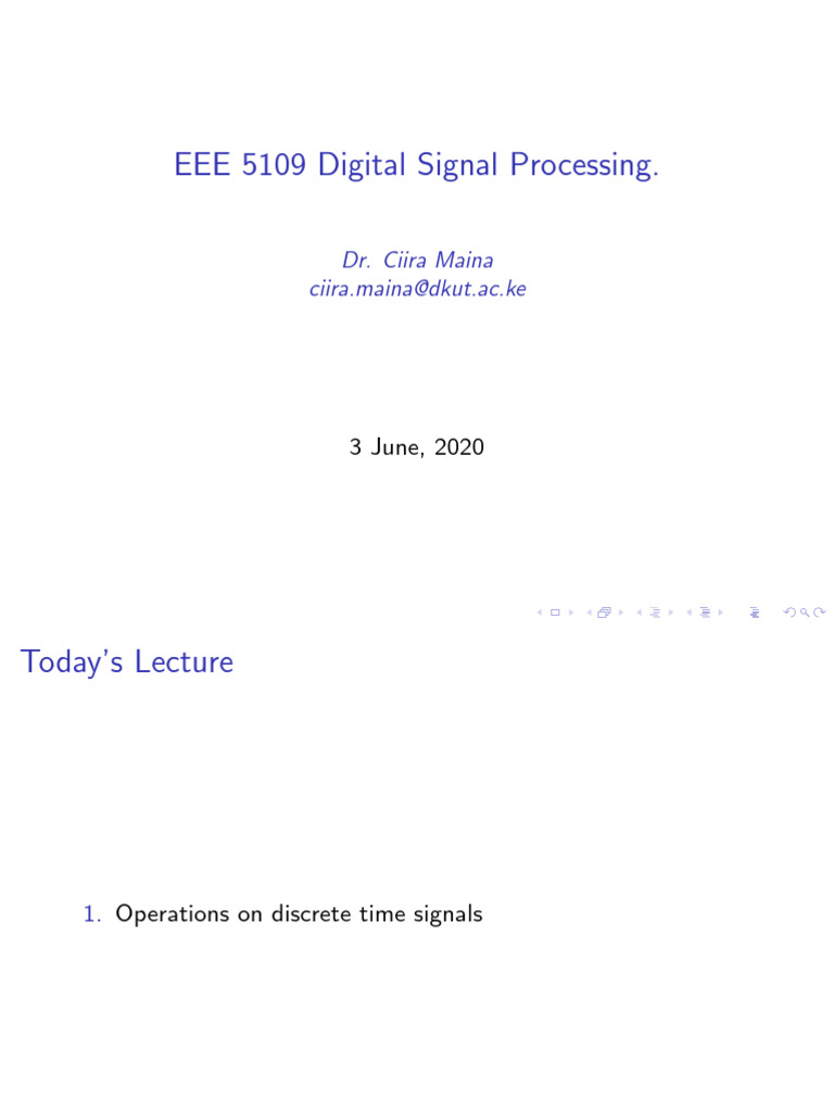 DSP Slides Lecture 2 | PDF