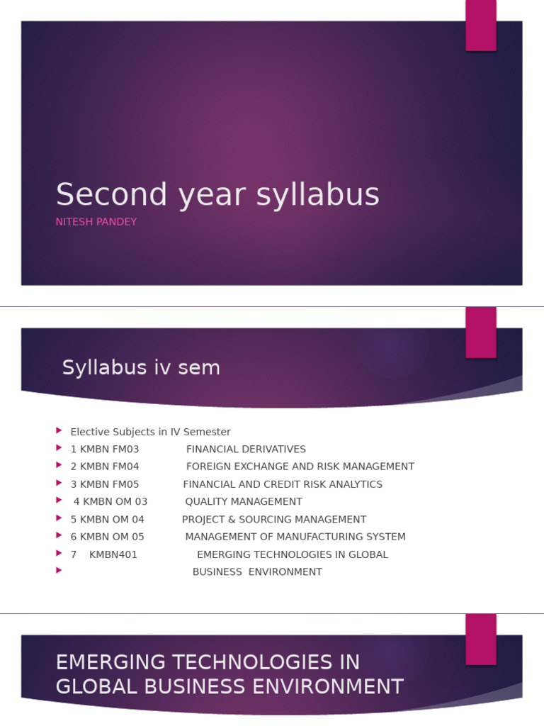 Second Year Syllabus Nitesh | PDF | Foreign Exchange Market | Option ...