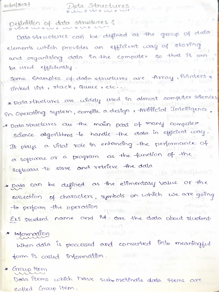 Ds Unit 1 Part 1 | PDF