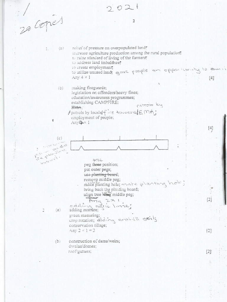 2021 Agric Paper 2 Mark Scheme | PDF