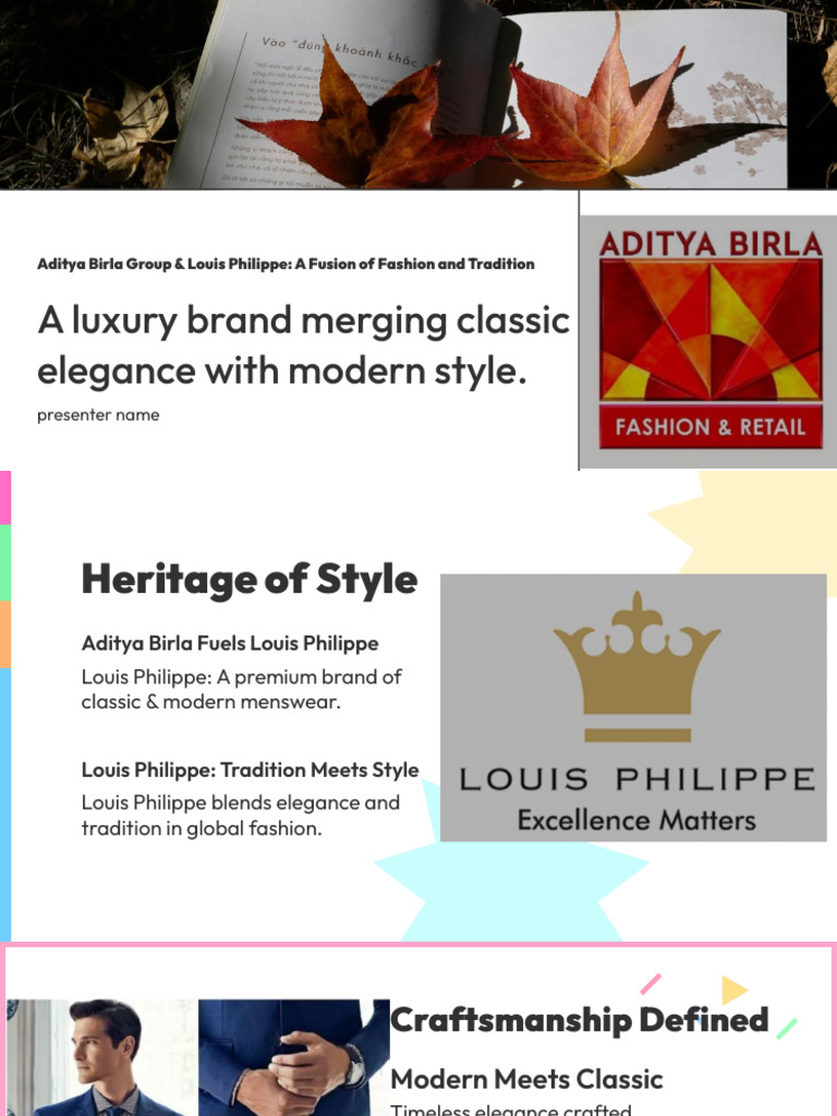 Aditya Birla Group & Louis Philippe - A Fusion of Fashion and Tradition | PDF | Fashion | Brand