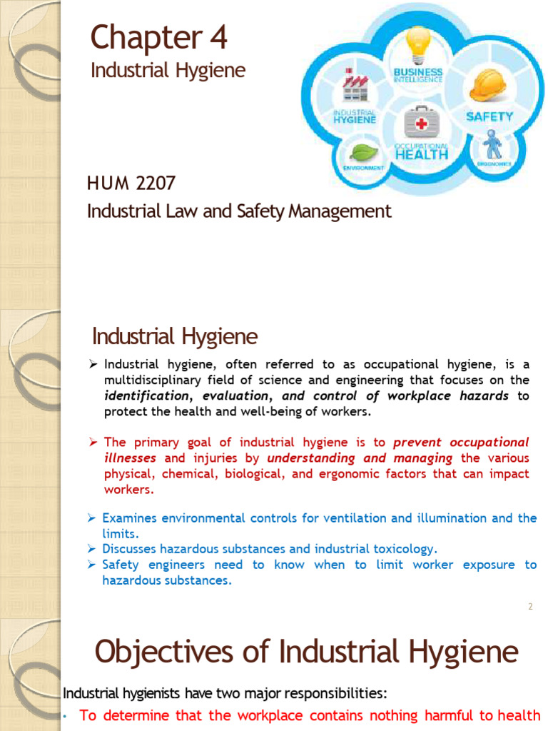 Ch 4 Industrial Hygiene Updated | PDF | Occupational Hygiene ...
