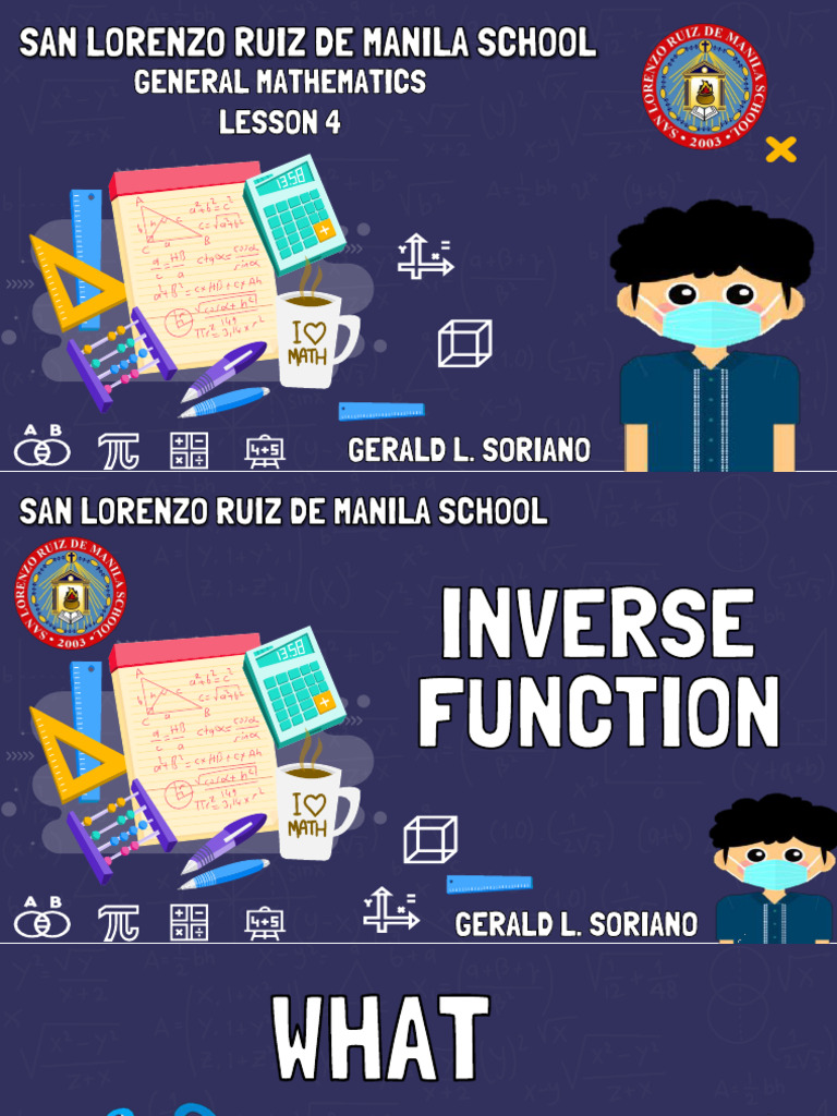 Lesson 4 - Inverse Function | PDF | Function (Mathematics) | Functions ...