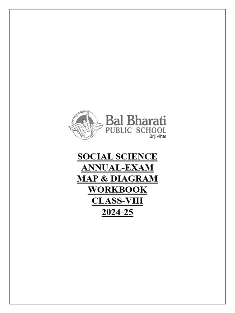 Annual Map Work - Diagram Class 8 2024-25 | PDF