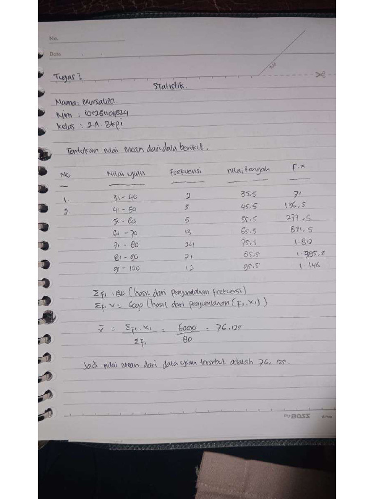 Tugas 1 Statistik | PDF