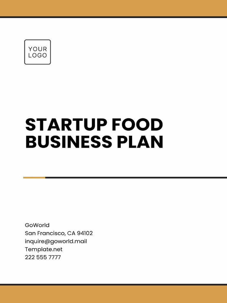 Startup Food Business Plan Template | PDF