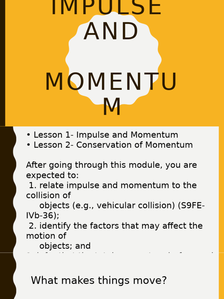 Impulse and Momentum Basics | PDF | Momentum | Collision