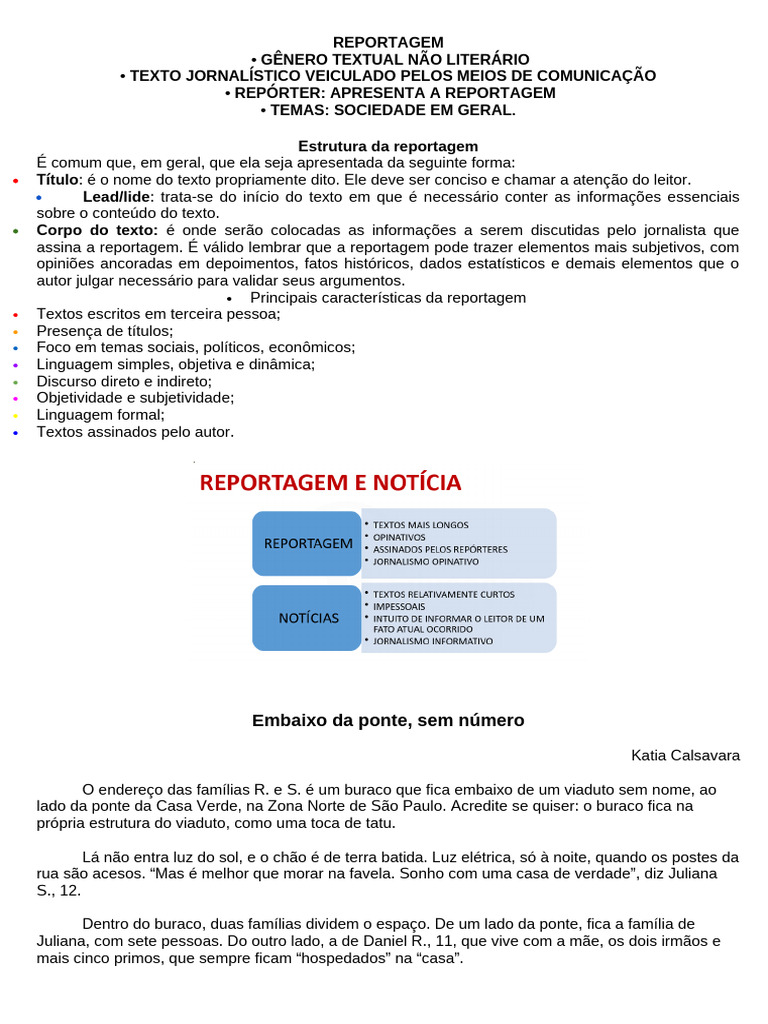 Estrutura Da Reportagem | PDF | Jornalismo