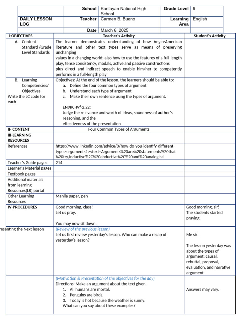 Common Types of Arguments LP | PDF | Deductive Reasoning | Argument