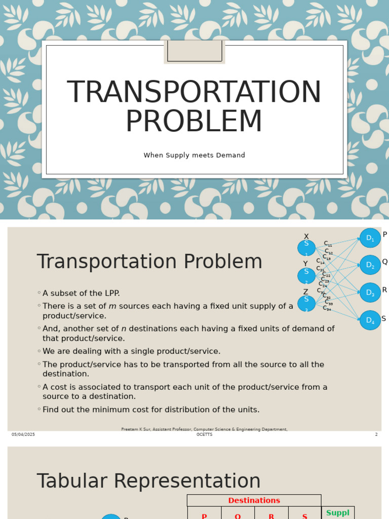 7. Transportation Problem | PDF | Mathematical Optimization | Numerical Analysis