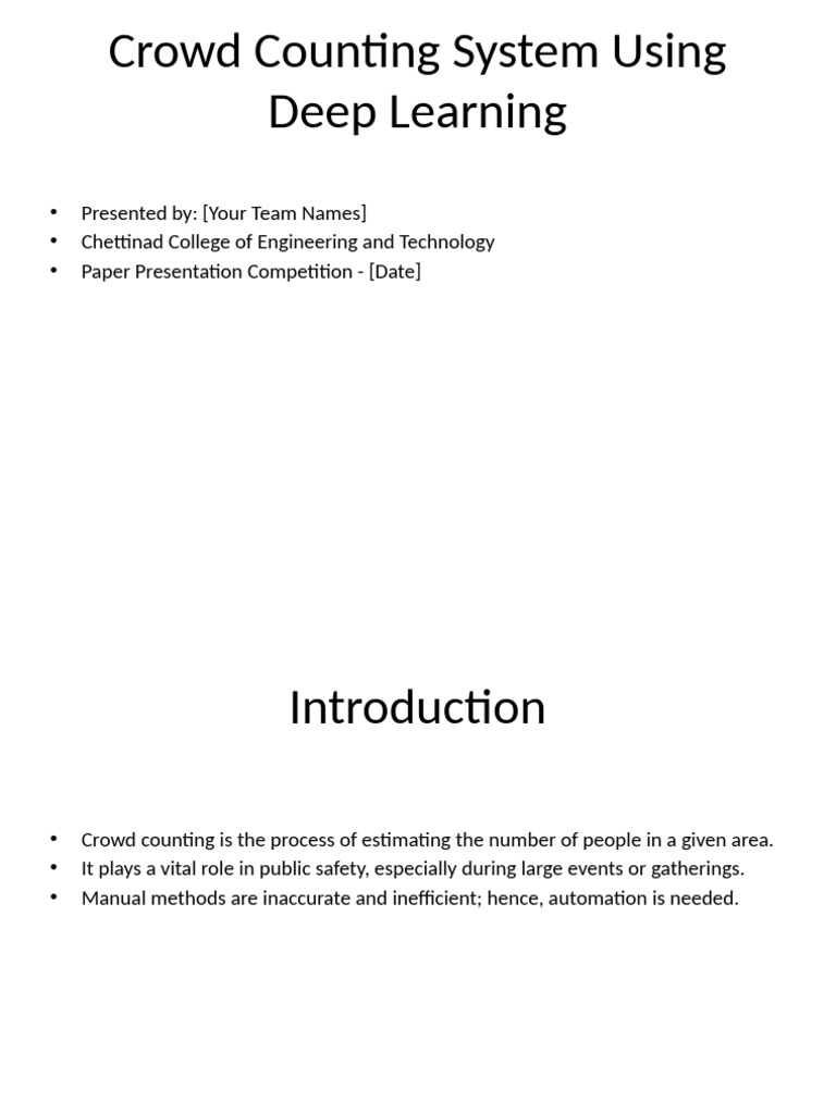 Perfect Crowd Counting Presentation | PDF | Computational Neuroscience ...