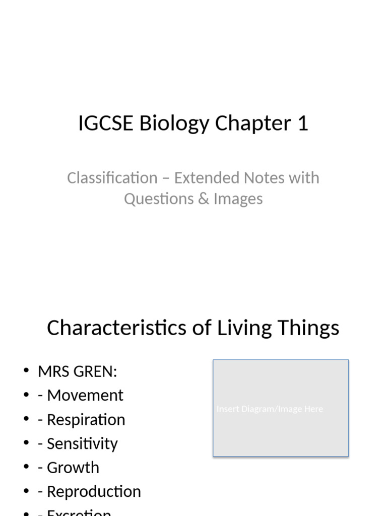 IGCSE Biology Chapter1 Extended | PDF | Species | Biology