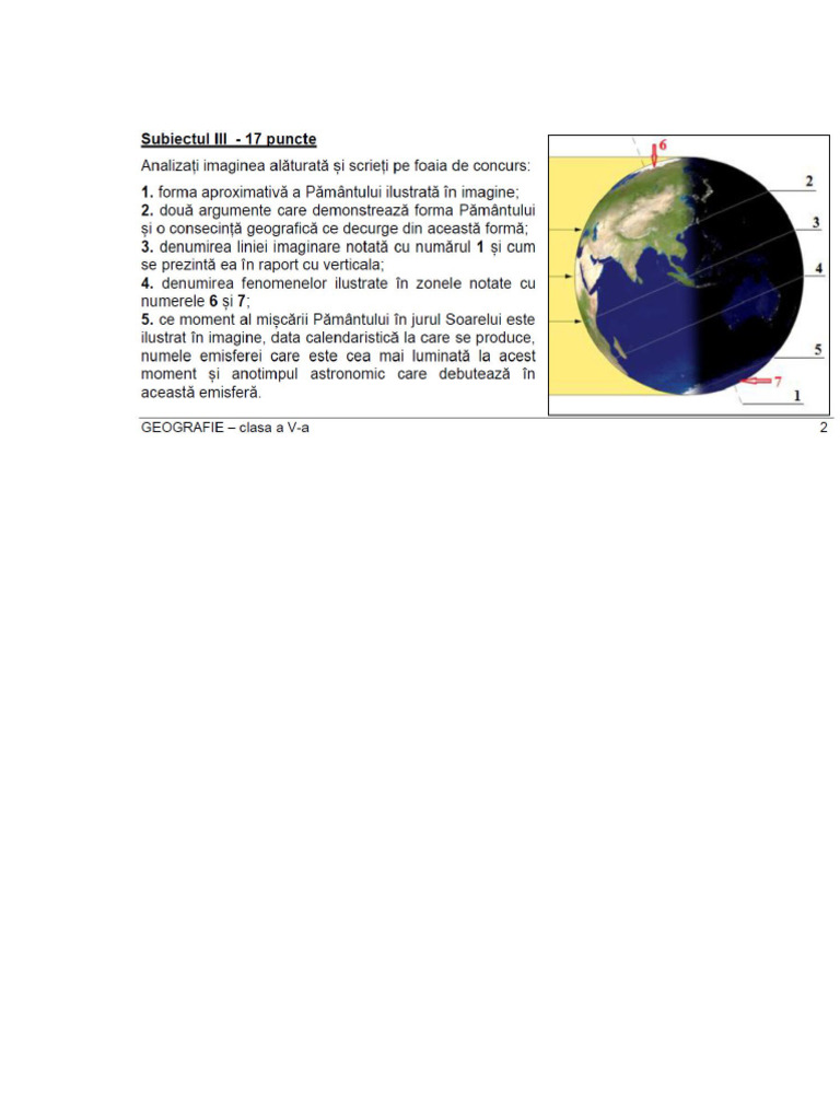 Tema - Miscarile Pamantului | PDF