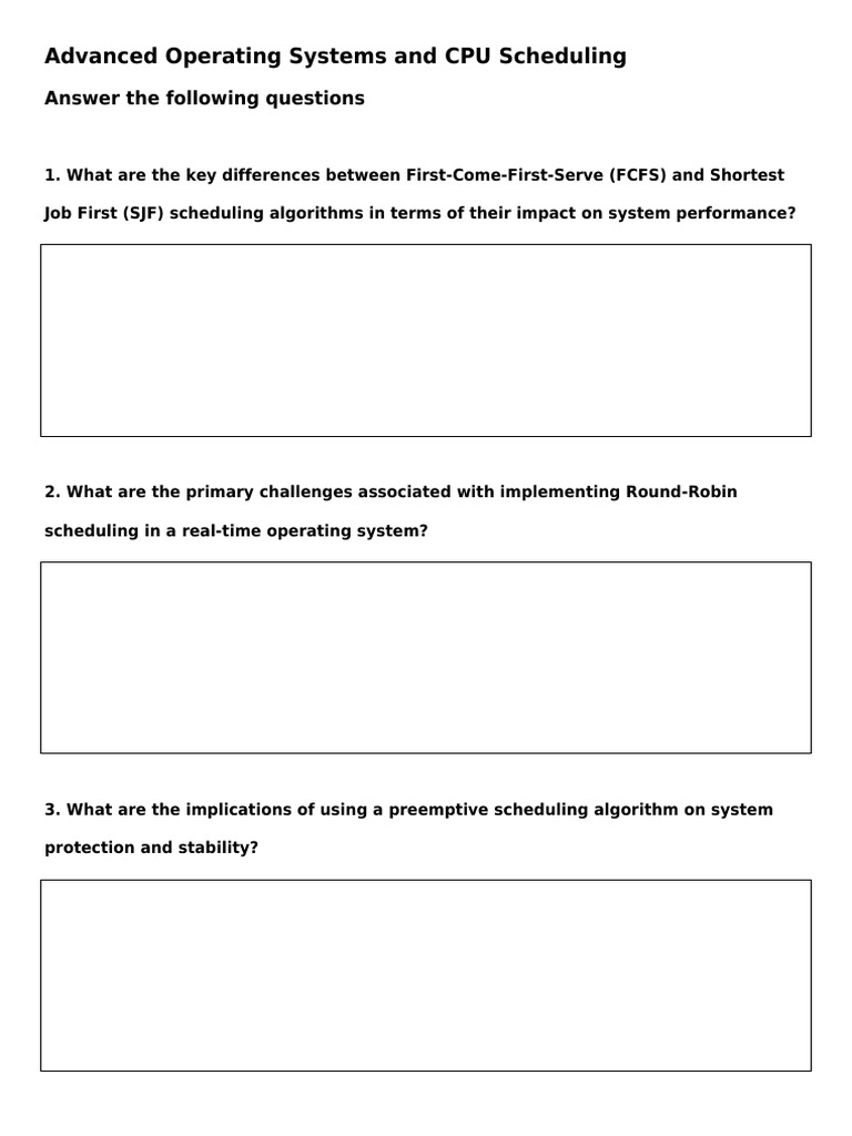 Advanced Operating Systems and CPU Scheduling | PDF | Scheduling (Computing) | Process (Computing)