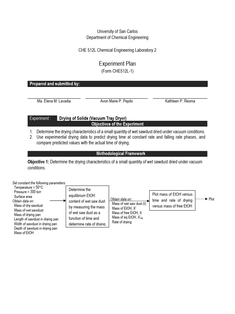 Vacuum Drying of Sawdust Experiment | PDF | Vacuum | Mass