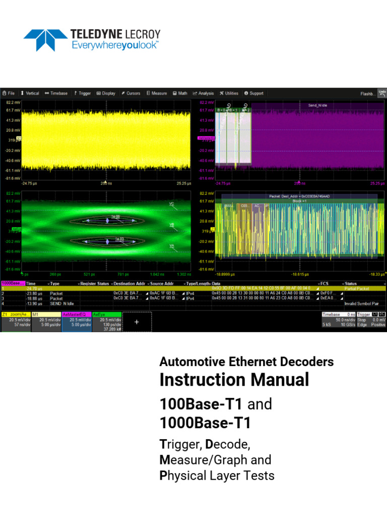 (2024) Automotive Ethernet Decoders Instruction Manual | PDF | Decibel | Equalization (Audio)